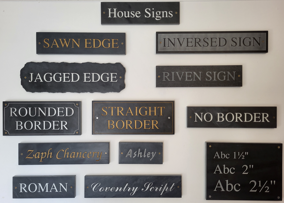 Slate House Signs – Delabole Slate